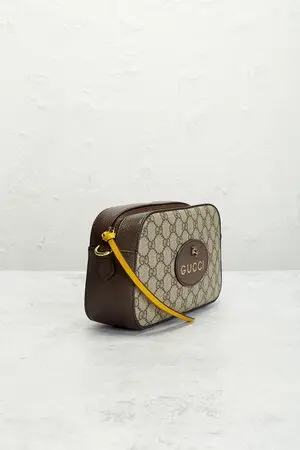 Gucci Neo Vintage Messenger Bag In Gg Supreme Canvas And Calfskin Leather