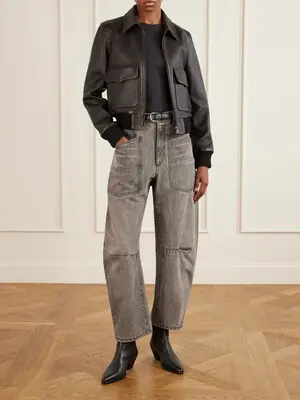 NILI LOTAN Shon Mid-rise Barrel-leg Jeans