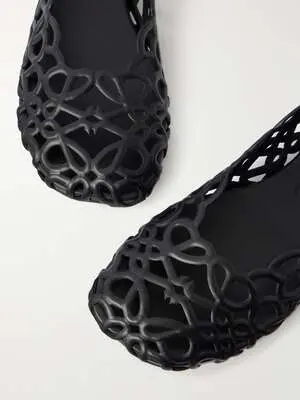 Loewe Petal Anagram Leather Ballet Flats