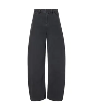 NILI LOTAN Tribeca Barrel-leg Pants - Black