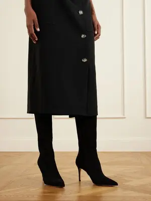 GIANVITO ROSSI Levy 85 Suede Knee-high Boots