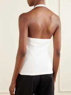 FLORE FLORE Angie Organic Cotton-jersey Halterneck Tank