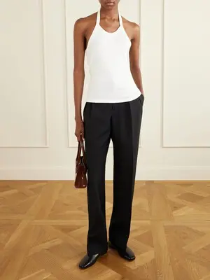 FLORE FLORE Angie Organic Cotton Halterneck Tank - White