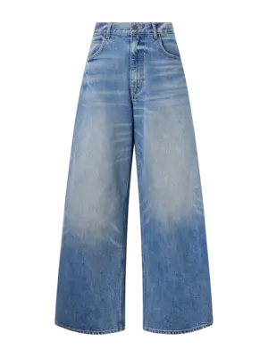 NILI LOTAN Terese Faded Wide-leg Jeans - Blue