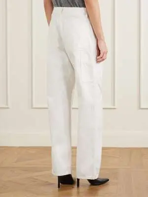 NILI LOTAN Arnaud Carpenter Straight-leg Jeans - Cream