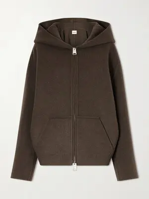 Khaite Dolem Hooded Wool Zip-up Jacket - Green