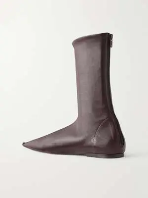 Khaite Marlene Leather Ankle Boots