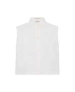 Another Tomorrow Cropped Sleeveless Shirt