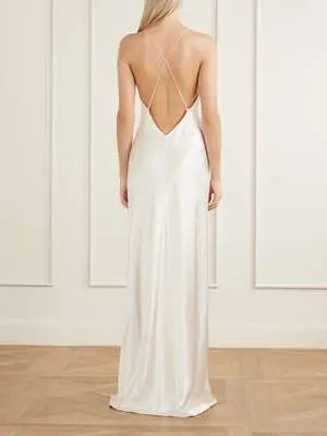 NILI LOTAN Ira Silk-charmeuse Gown
