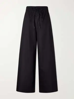 LA LIGNE Cotton Wide-leg Pants - Black
