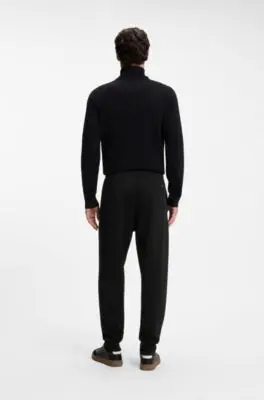 BOSS Cuffed Tracksuit Bottoms In Virgin Wool