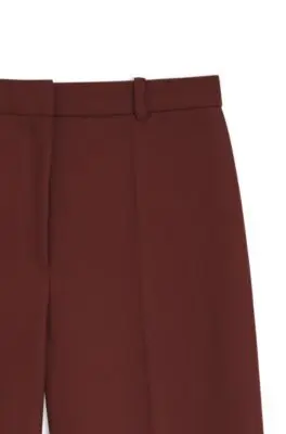 Hugo Regular-fit Wide-leg Stretch Pants - Brown