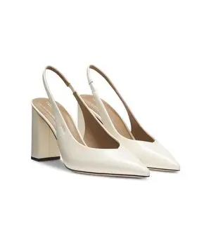 BOSS Heeled Leather Pumps With Slingback Strap
