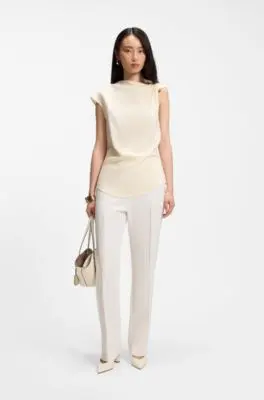 BOSS Heeled Leather Pumps With Slingback Strap