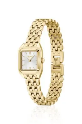 BOSS Gold-effect Watch With Silver-white Dial