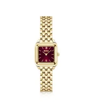 BOSS Mae Burgundy-dial Watch In Gold-tone Steel - Assorted Pre Pack