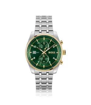 BOSS Skytraveller Two-tone Chronograph Watch With Green Dial - Assorted Pre Pack