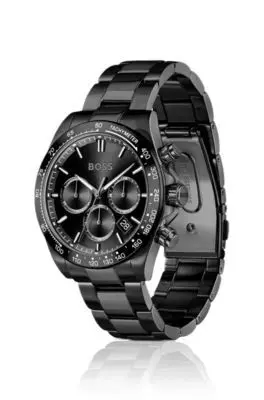 BOSS Steel-bracelet Watch With Black Dial