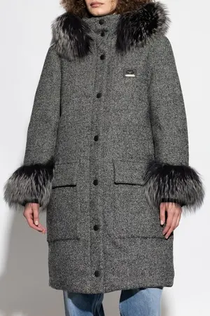Dolce & Gabbana Dolce Gabbana Logo Plaque Coat