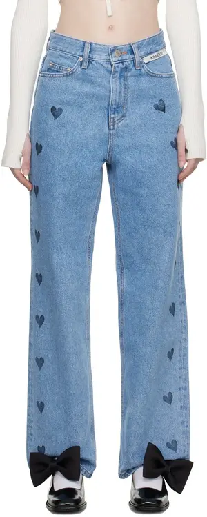 KIMHEKIM Heart Stamped Jeans