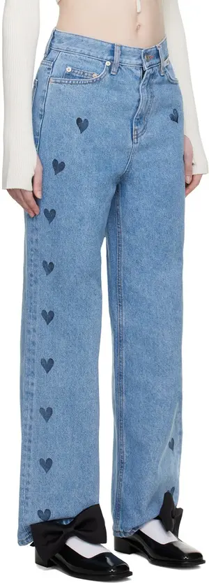 KIMHEKIM Heart Stamped Jeans