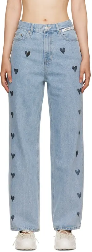 KIMHEKIM Heart Stamped Jeans