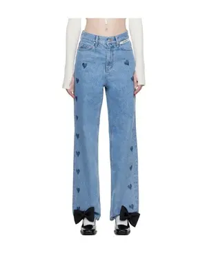 KIMHEKIM Heart Stamped Jeans
