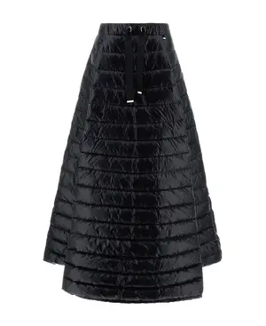 Herno Drawstring Padded Down Maxi Skirt - Black