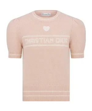Dior Short-sleeved Sweater With Heart Motif