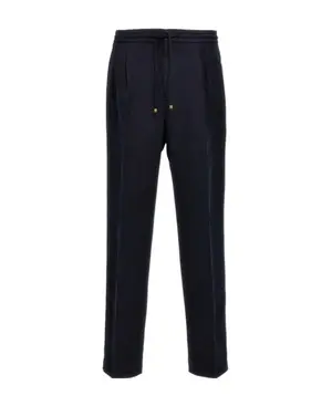 Brunello Cucinelli Pleat-detailed Drawstring Trousers - Black