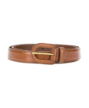 Prada Curved Buckle Belt - Brown
