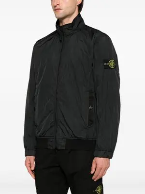 Stone Island Compass-badge High-neck Zip-up Jacket