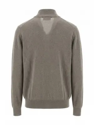Brunello Cucinelli Zip-up Knitted Cardigan - Grey