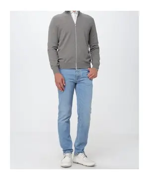 Brunello Cucinelli Zip-up Knitted Cardigan - Grey
