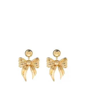 Dolce & Gabbana Dolce Gabbana Bow Shaped Clip On Earrings - Yellow