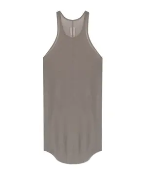 Rick Owens Ribbed Longline Tank Top - Gray