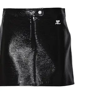 COURREGES Micro-mark Midi Skirt - Black