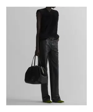 MUGLER Brushed-knit Sleeveless Top
