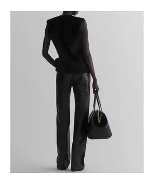 MUGLER Brushed-knit Sleeveless Top
