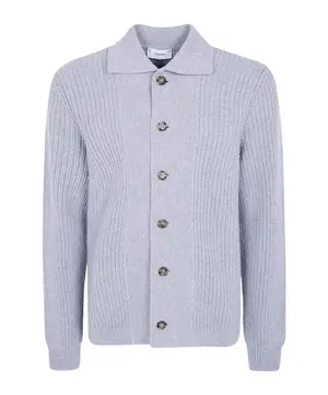 LARDINI Button-up Knitted Cardigan - Grey