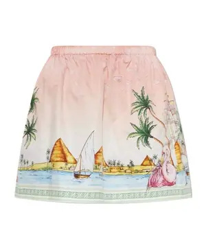 Casablanca Elastic-waist Skirt - Nude