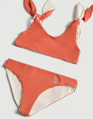 Brunello Cucinelli Techno Jersey Bikini With Logo Embellishment