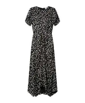 Isabel Marant Étoile Herva Devoré Silk Georgette Dress - Black And Beige