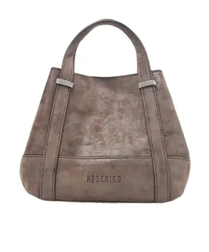 Peserico Itinera Suede Handbag - Ebony