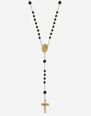 Dolce & Gabbana 18kt Yellow Gold Sapphire Rosary Necklace