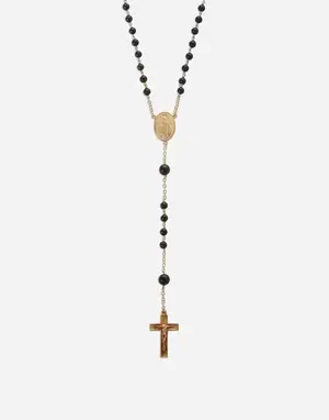 Dolce & Gabbana 18kt Yellow Gold Sapphire Rosary Necklace