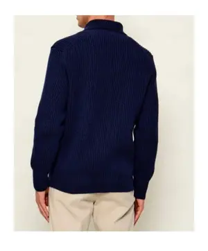 Eleventy Long-sleeved Wool Sweater With Button-front