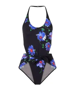 Alaïa Floral-print Swimsuit - Black