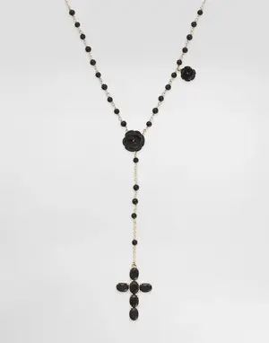 Dolce & Gabbana 18kt Yellow Gold Sapphire Tradition Rosary Necklace