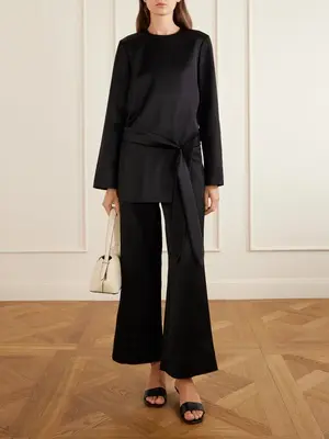 TOTEME Satin Wide-leg Pants
